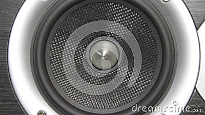 The Speaker Membrane in the Sound Column while Playing Music Stock ...