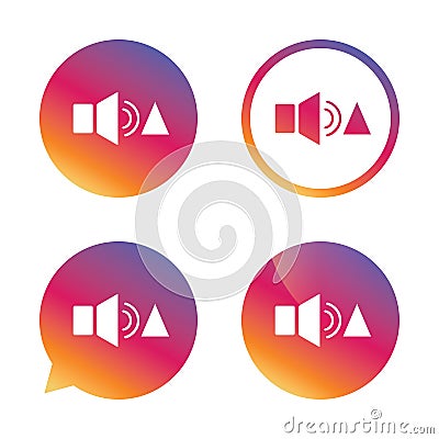 Speaker Volume Louder Sign Icon. Sound Symbol. Stock Image ...