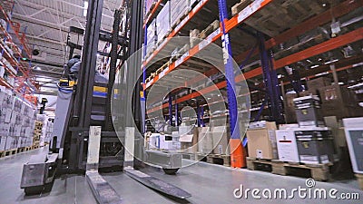 Special Equipment in the Warehouse of the Factory. Modern Loaders in a ...