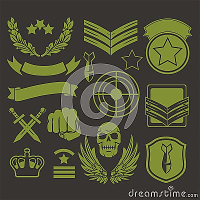 Special Unit Military Patches Stock Vector - Image: 47585249