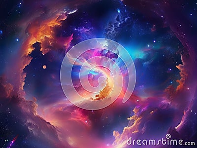 Spectacular Outer Space Background Including Earth Planet Royalty-Free ...