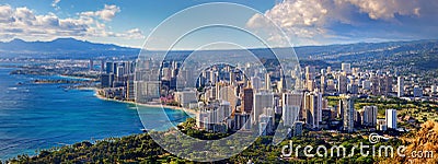City view Honolulu stock photo. Image of cityscape, panorama - 30984874