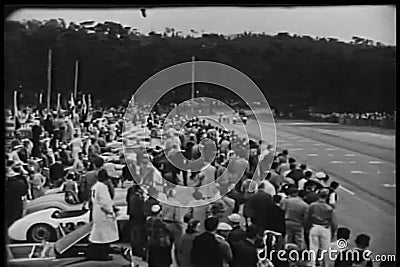 Spectators Watching Car Race Stock Footage - Video of white, black ...