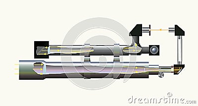 Spectrograph Telescope Royalty-Free Cartoon | CartoonDealer.com #165022043