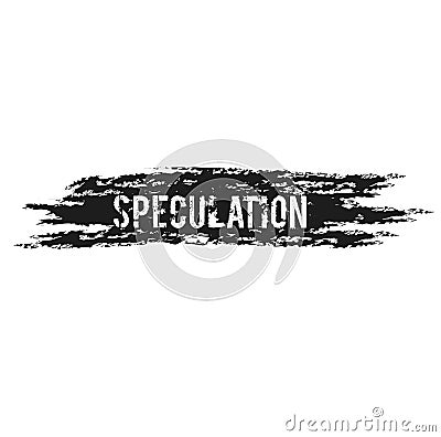 SPECULATION Sign On White Background Royalty-Free Stock Photo ...