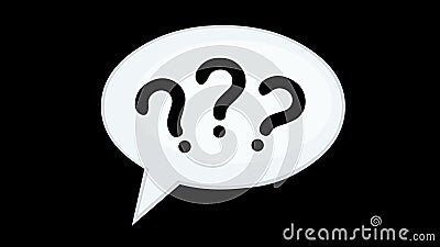 Animation Speech Bubble Questions Stock Video - Video of serious ...