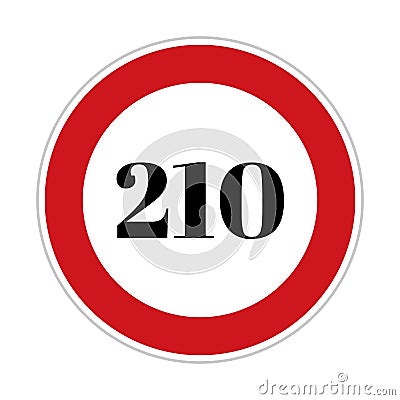 210 Speed Limit Sign Board, Road Side Sign Board For Control Speed ...