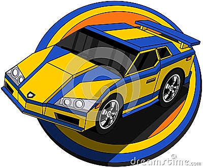 Speeding Cartoon Car Stock Vector - Image: 54700454
