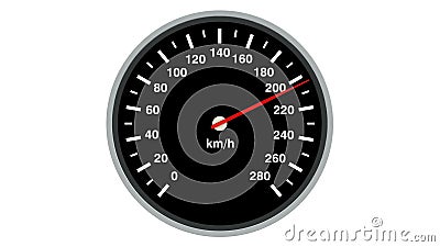 Speed meter in action stock video. Video of needle, instrument - 178932269