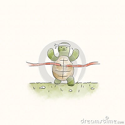 Speedy Turtle Running To The Finish Line Royalty-Free Stock Image ...