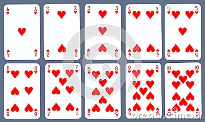 Speelkaarten - Harten Stock Afbeelding - Afbeelding: 16905821