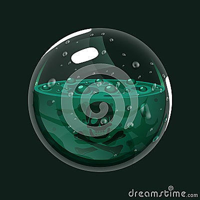Sphere Of Poison. Game Icon Of Magic Orb. Interface For Rpg Or Match3 ...