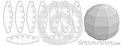 Sphere Shaped Die Cut Template Vector Illustration | CartoonDealer.com ...