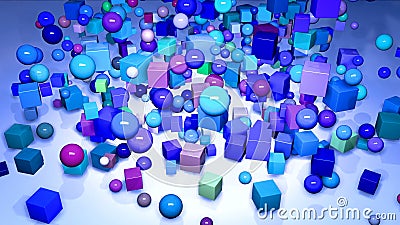Spheres and Cubes are Swarming and Rearranged. Interesting 3d ...