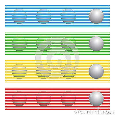 Spheres Same Color Optical Illusion Colored Lines Iron Balls Cartoon ...