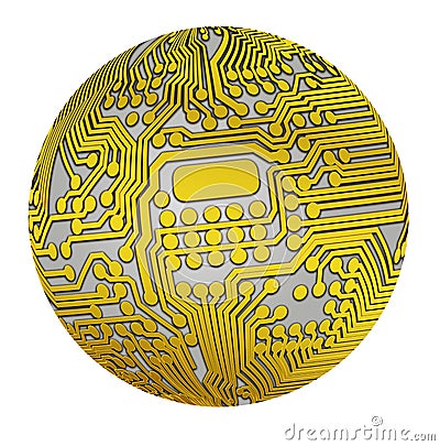 Spherical Circuit Royalty-Free Stock Photo | CartoonDealer.com #13300035