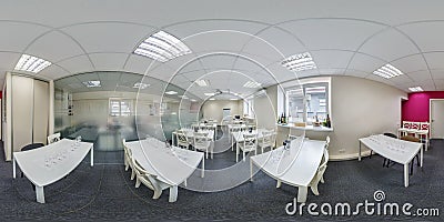 Spherical 360 Hdri Panorama In Room With Set Tables And Glasses For ...