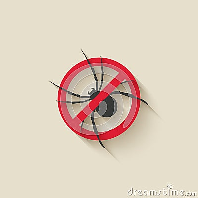 Spider Warning Sign Stock Vector - Image: 45878755