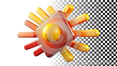 Spiky Orange Abstract, Modern Art And Geometric Form Png Transparent ...
