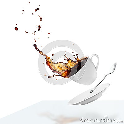 Spilling Coffee Stock Photo - Image: 38941865