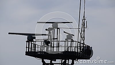 Spinning Antennas of a Navigation Radar. Stock Footage - Video of ...