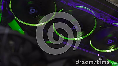 Spinning Computer Fans with Illumination, Liquid Cooling, High-end ...