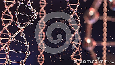 Spinning DNA Molecules and Floating Particles Stock Video - Video of ...