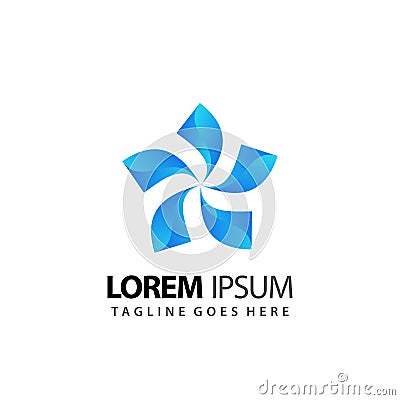 Spinning Star Logos Design Premium Vector Illustration Template ...