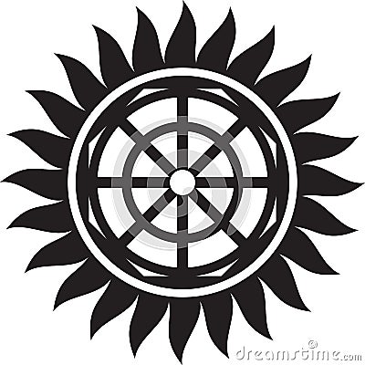 Spinning Wheel Symbol Vector Illustration | CartoonDealer.com #171224060