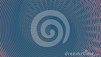 Spiral Diverging Wave of Rotating Planar Circles. 3d Rendering Loop ...