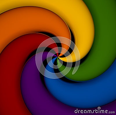 Spiral Elements Of All Spectrum Colors. Royalty-Free Illustration ...
