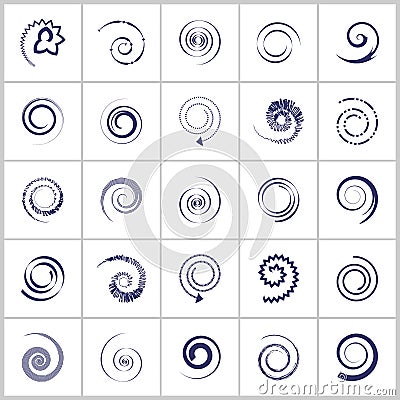 Spiral Icons. Design Elements Set Cartoon Vector | CartoonDealer.com ...