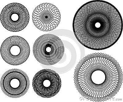 Spirograph Elements And Symbols Cartoon Vector | CartoonDealer.com #9238837