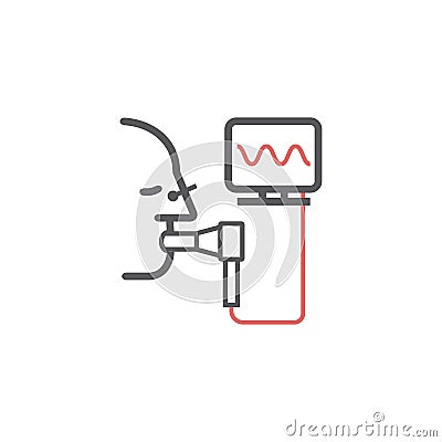 Spirometry Line Icon. Vector Signs For Web Graphics. | CartoonDealer ...