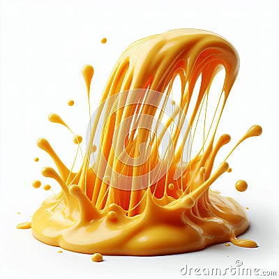A Splash Of Melted Cheese Stringy And Inviting, Close Stock Photography ...