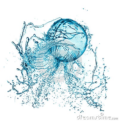 Splash Water Ball Isolated Stock Photo - Image: 42216625