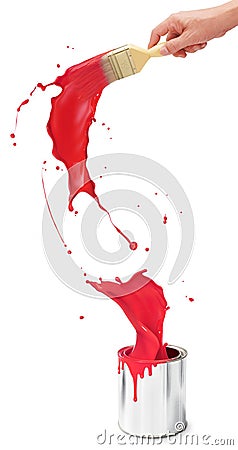 Splashing Red Paint Royalty Free Stock Image - Image: 16434046