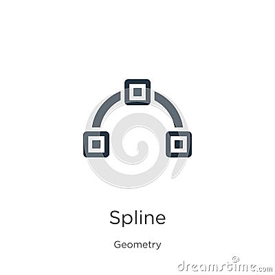 Spline Icon Vector. Trendy Flat Spline Icon From Geometry Collection ...