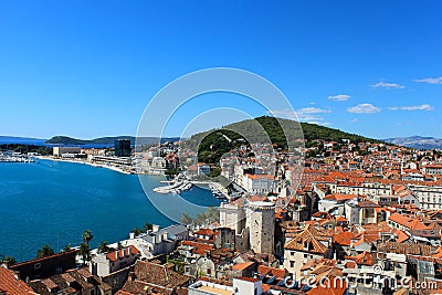 Split Bay Aerial View through Stone Window Stock Image - Image of ...