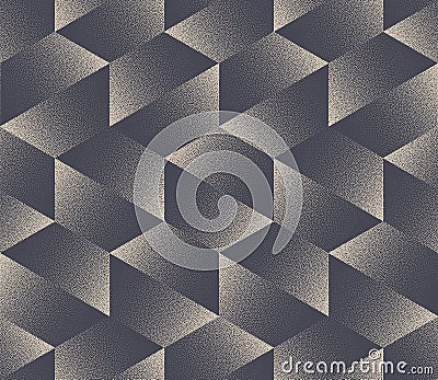 Split Hexagons Old Fashioned Seamless Pattern Vector Dotwork Abstract Background | CartoonDealer ...