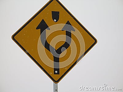 Split Road Sign Stock Photography - Image: 6805392