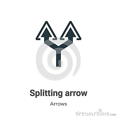 Splitting Arrow Vector Icon On White Background. Flat Vector Splitting ...