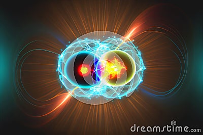 Splitting The Atom Quantum Physics Royalty-Free Illustration ...