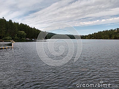 Spokane River Long Lake In Nine Mile Falls Washington Stock Photo ...