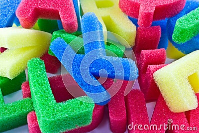 Sponge Alphabet Letters Stock Photo - Image: 27427300