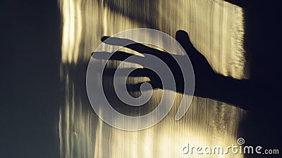 Spooky Hand Shadow Crawling on the Wall. Stock Footage - Video of dream ...