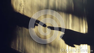 Spooky Hand Shadow Crawling on the Wall. Stock Footage - Video of dream ...