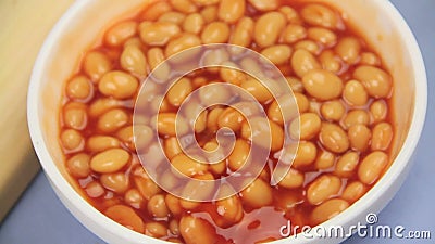 Spooning Baked Beans stock video footage. Video of healthy - 35627444