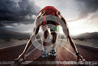 Victory Runner stock photo. Image of speed, track, african - 14592136