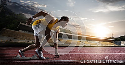 Victory Runner stock photo. Image of speed, track, african - 14592136